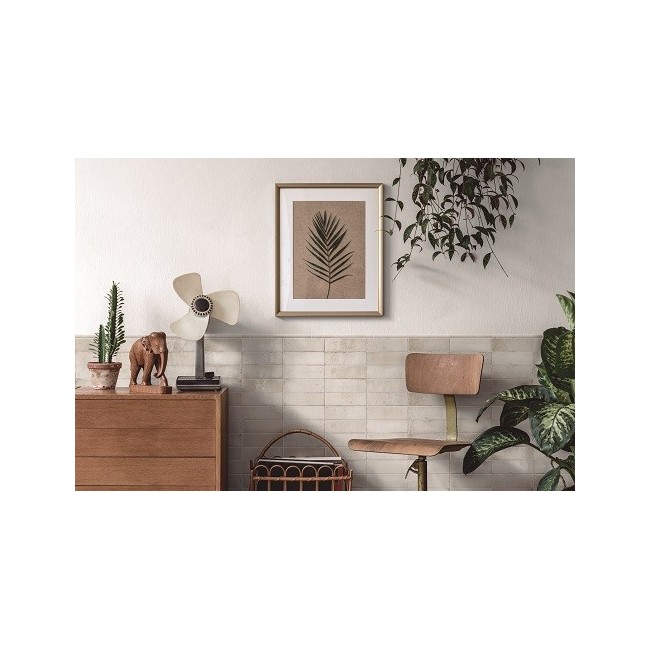 Amazonia Chalk White 6.5x20cm Rectangular Gloss Ceramic Wall Tile